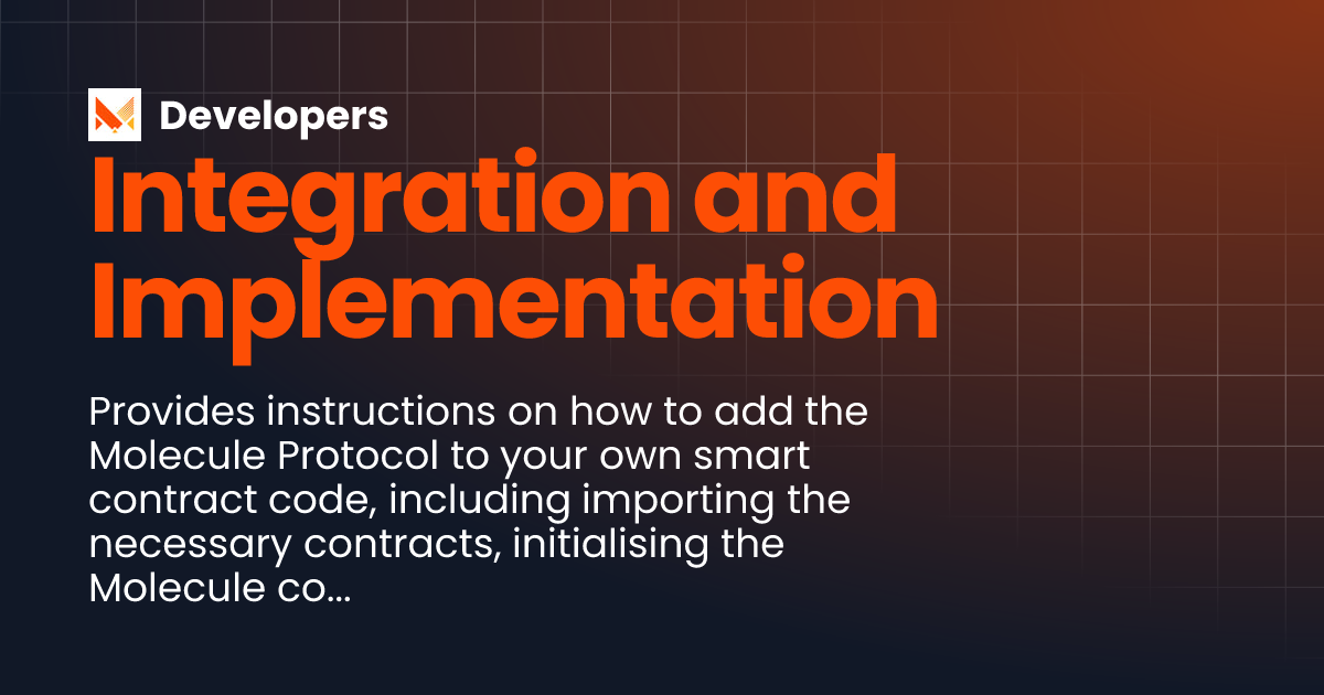 Integration and Implementation | Developers